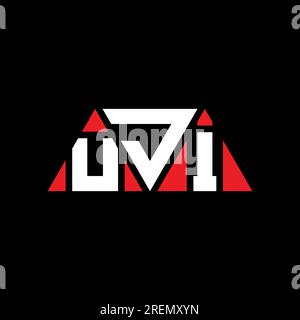 UJI triangle letter logo design with triangle shape. UJI triangle logo ...