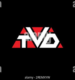 TVD triangle letter logo design with triangle shape. TVD triangle logo ...