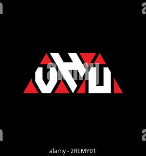 VHU triangle letter logo design with triangle shape. VHU triangle logo ...