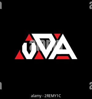 VDA triangle letter logo design with triangle shape. VDA triangle logo ...
