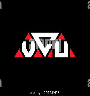 VCU triangle letter logo design with triangle shape. VCU triangle logo ...