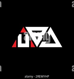 UBJ letter logo design with polygon shape. UBJ polygon and cube shape ...