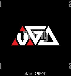 VGJ triangle letter logo design with triangle shape. VGJ triangle logo ...