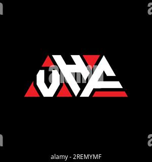 VHF triangle letter logo design with triangle shape. VHF triangle logo ...