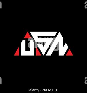 USN triangle letter logo design with triangle shape. USN triangle logo ...