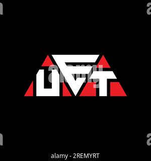 UET triangle letter logo design with triangle shape. UET triangle logo ...
