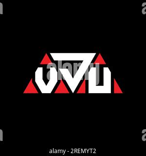 VJU triangle letter logo design with triangle shape. VJU triangle logo ...