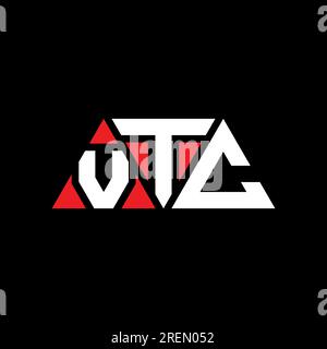 VTC triangle letter logo design with triangle shape. VTC triangle logo ...