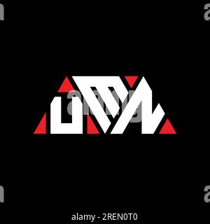 UMN triangle letter logo design with triangle shape. UMN triangle logo ...