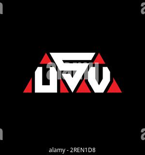USV triangle letter logo design with triangle shape. USV triangle logo ...