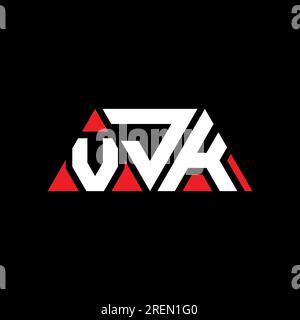 VJK triangle letter logo design with triangle shape. VJK triangle logo ...