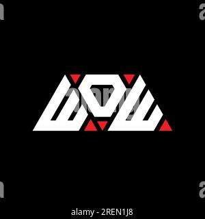 WOW triangle letter logo design with triangle shape. WOW triangle logo ...