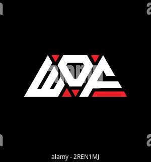 WOF triangle letter logo design with triangle shape. WOF triangle logo ...