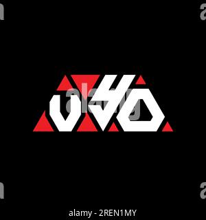 VYO letter logo design with polygon shape. VYO polygon and cube shape ...