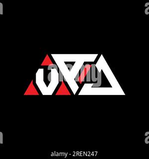 VAJ triangle letter logo design with triangle shape. VAJ triangle logo ...