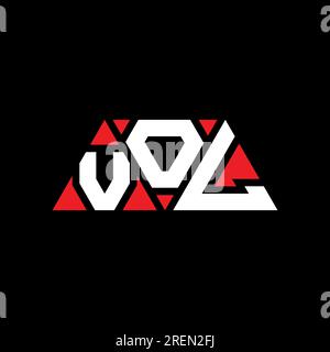 VOL triangle letter logo design with triangle shape. VOL triangle logo ...