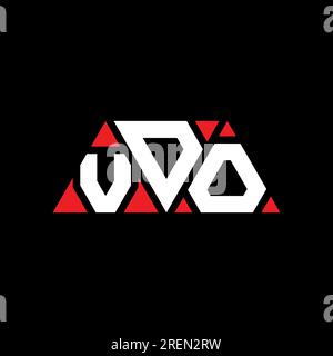 VDO triangle letter logo design with triangle shape. VDO triangle logo ...