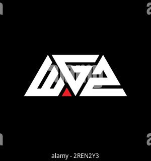 WGZ triangle letter logo design with triangle shape. WGZ triangle logo ...