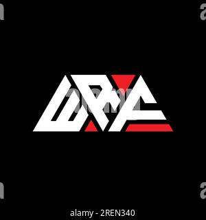 WRF triangle letter logo design with triangle shape. WRF triangle logo ...