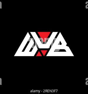 WUB triangle letter logo design with triangle shape. WUB triangle logo ...