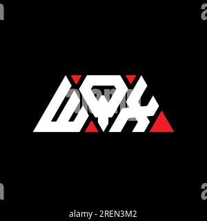 WQX triangle letter logo design with triangle shape. WQX triangle logo ...