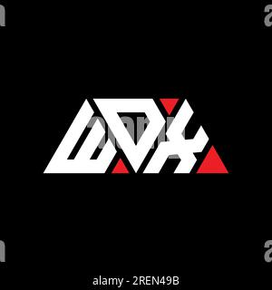 WDX triangle letter logo design with triangle shape. WDX triangle logo ...