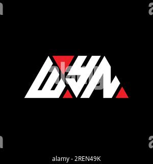 WYN triangle letter logo design with triangle shape. WYN triangle logo ...