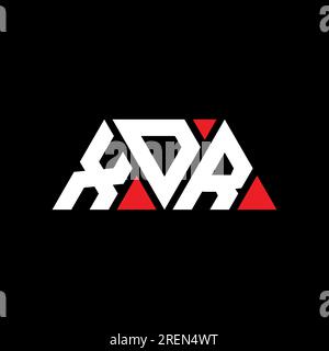 XDR triangle letter logo design with triangle shape. XDR triangle logo ...