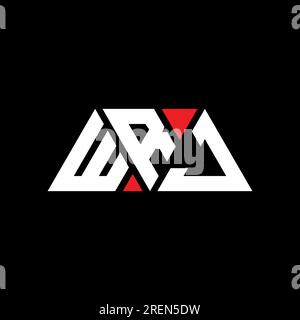 WRJ letter logo design with polygon shape. WRJ polygon and cube shape ...