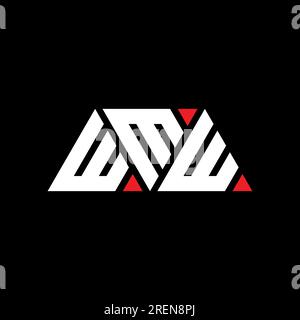 WMW triangle letter logo design with triangle shape. WMW triangle logo ...