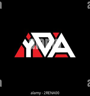 YDA triangle letter logo design with triangle shape. YDA triangle logo ...