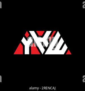 YKW triangle letter logo design with triangle shape. YKW triangle logo ...