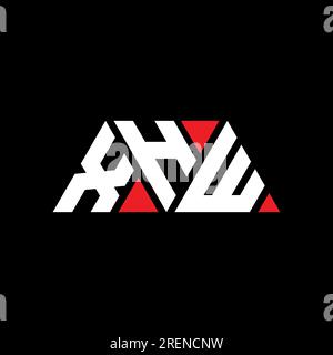 XHW triangle letter logo design with triangle shape. XHW triangle logo ...
