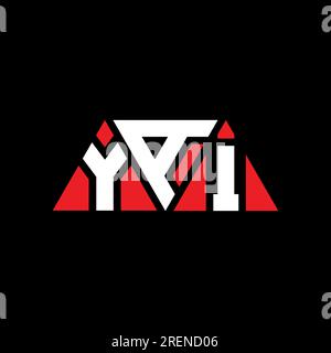 YAI triangle letter logo design with triangle shape. YAI triangle logo ...