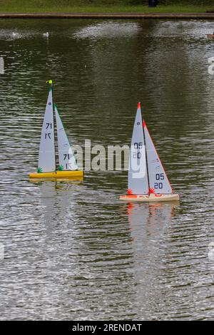 International One Metre model sailing boat Stock Photo - Alamy