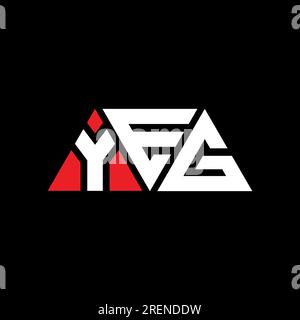 YEG triangle letter logo design with triangle shape. YEG triangle logo ...