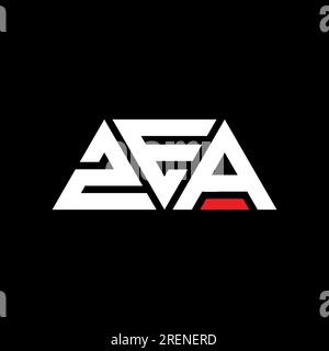 ZEA triangle letter logo design with triangle shape. ZEA triangle logo ...
