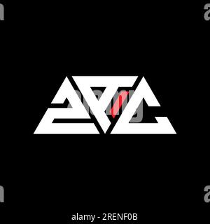 ZAC triangle letter logo design with triangle shape. ZAC triangle logo ...
