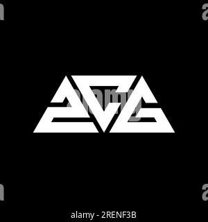 ZCG letter logo design with polygon shape. ZCG polygon and cube shape ...