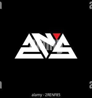ZNS triangle letter logo design with triangle shape. ZNS triangle logo ...