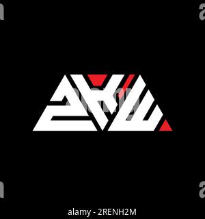 ZKW triangle letter logo design with triangle shape. ZKW triangle logo ...
