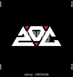 ZOC triangle letter logo design with triangle shape. ZOC triangle logo design monogram. ZOC ...