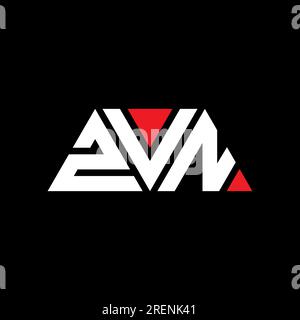 ZVN triangle letter logo design with triangle shape. ZVN triangle logo ...