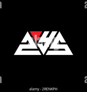ZYS triangle letter logo design with triangle shape. ZYS triangle logo ...
