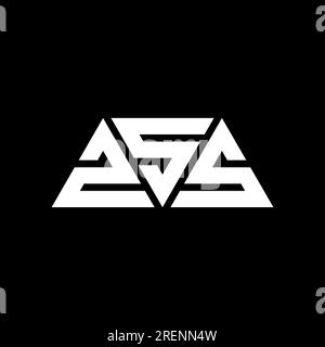 ZSS triangle letter logo design with triangle shape. ZSS triangle logo ...