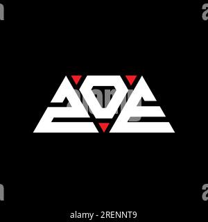ZOE triangle letter logo design with triangle shape. ZOE triangle logo ...