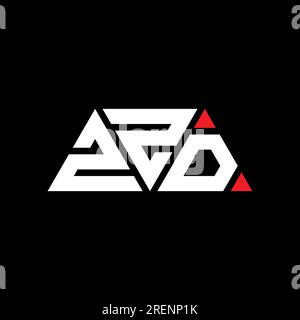 ZZD triangle letter logo design with triangle shape. ZZD triangle logo ...