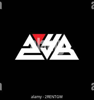ZYB triangle letter logo design with triangle shape. ZYB triangle logo ...