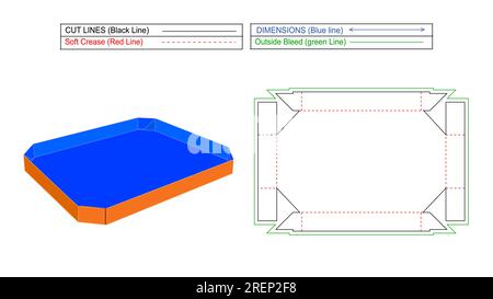 Paper tray box corrugated paper tray box and paper food tray box die ...