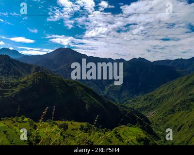 Deep wide valleys and captivating cloudscapes in the Shivalik Mountain ...